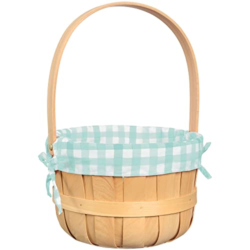 Wood Chip Basket - 14" x 9 1/4" | Blue | Round | 1 Pc.