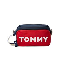 tommy hilfiger cory ii camera crossbody navy/red/white one size