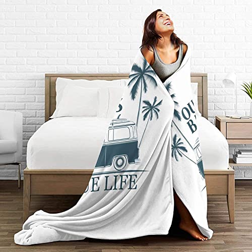 Mapsorting Blankets Pogue Life Outer Banks North Carolina Super Soft Comfy Lightweight Bedding for Couch Dorm Travel