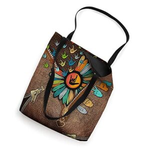 Sign Language ASL Zipper-Leather-Daisy Flying Tote Bag