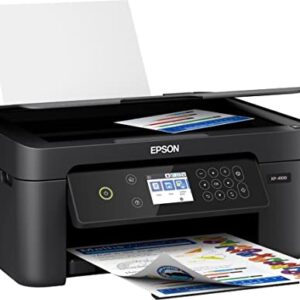 Epson Expression Home XP-4100 All-in-One Wireless Color Inkjet Printer, Black - Print Copy Scan - 10.0 ipm, 5760 x 1440 dpi, 2.4" Color LCD, Auto 2-Sided Printing, Voice-Activated, USB, Wi-Fi Direct