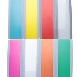 Ruwado 8 Pcs Guided Reading Strips Small Multi Color Overlay Highlight Bookmark Reading Guide Strips for Children Students Teachers Classroom School Read Assistant Supply (Large)