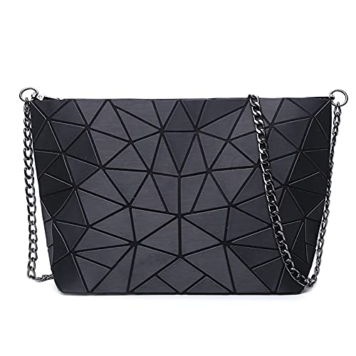 QIANJINGCQ Chain Bag Matte Fashion Geometric Handbag All Match Lightweight Large Capacity Diamond Backpack