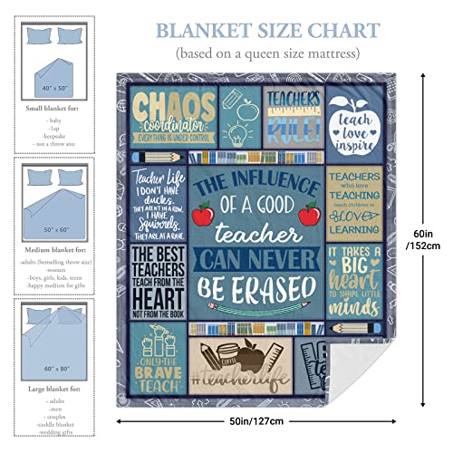 Omokil Teacher Gifts, Teacher Appreciation Gifts, Teacher Gifts for Women, Best Teacher Gifts, Teacher's Day Gifts, Teacher Retirement Gifts for Women, Men, Personalized Teacher Gifts Blanket 60"X50"