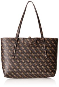 guess womens eco brenton tote, brown logo, one size us