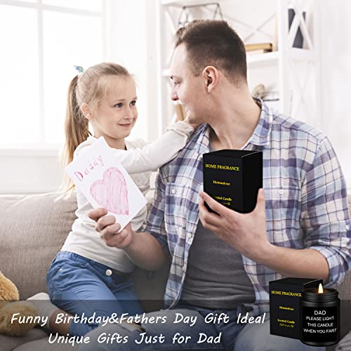 Dad Gifts from Daughter Son,Dad Birthday Gift,Fathers Day Birthday Gifts for Dad Step Dad Father in Law Him Bonus Dad Daddy,Sandalwood Scented Candle Gifts for Men