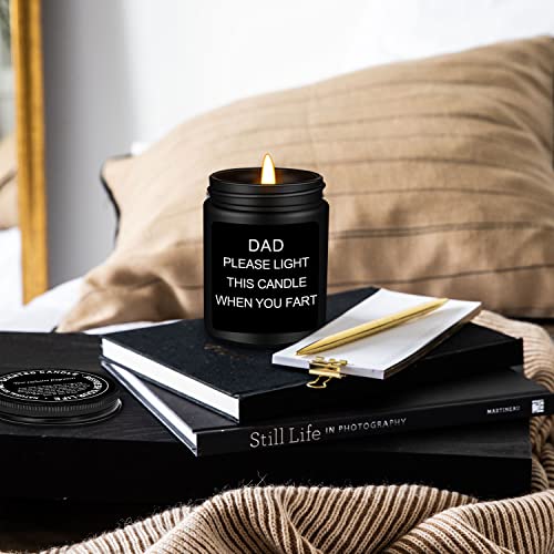 Dad Gifts from Daughter Son,Dad Birthday Gift,Fathers Day Birthday Gifts for Dad Step Dad Father in Law Him Bonus Dad Daddy,Sandalwood Scented Candle Gifts for Men