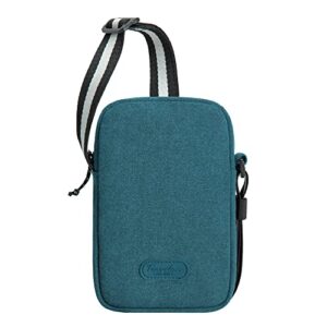 travelon coastal rfid blocking mini crossbody, lagoon, one size