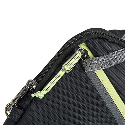 Travelon Greenlander Sustainable Anti-Theft Compact Sling, Jet Black, 5" W x 7.25" H x 1.75" D