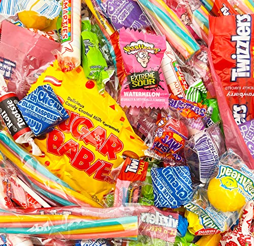 Candy Assortment Box 5 Pounds Tootsie Rolls, JOLLY RANCHER, DOTS, TWIZZLERS, Smarties, Blow Pops Lollipops, Lemonheads, Variety Pack