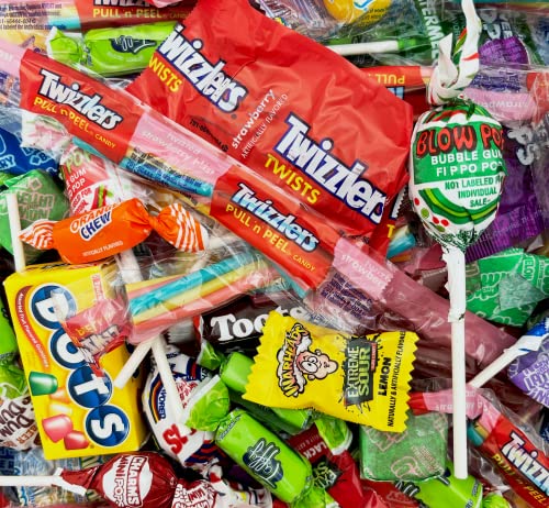 Candy Assortment Box 5 Pounds Tootsie Rolls, JOLLY RANCHER, DOTS, TWIZZLERS, Smarties, Blow Pops Lollipops, Lemonheads, Variety Pack