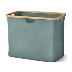 member’s mark bamboo edged folding basket (blue)