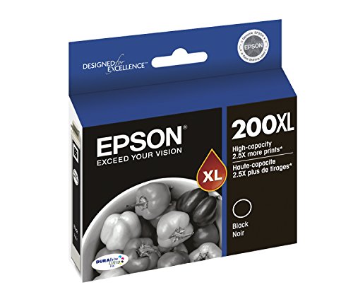 EPSON T200 DURABrite Ultra -Ink High Capacity Black -Cartridge (T200XL120-S) for select Epson Expression and WorkForce Printers