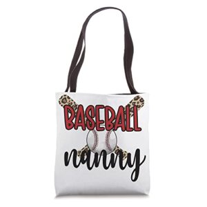 baseball nanny grandma baseball player nanny tote bag