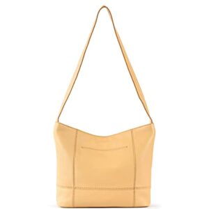 The Sak De Young Hobo Bag in Leather, Buttercup