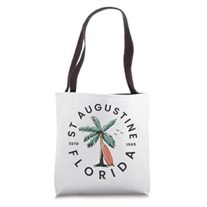 st augustine florida beach surf summer vacation tote bag