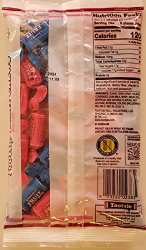 Tootsie Vanilla & Cherry Fruit Chews Net Wt 5.83 oz (165g) Limited Edition Tootsie Rolls