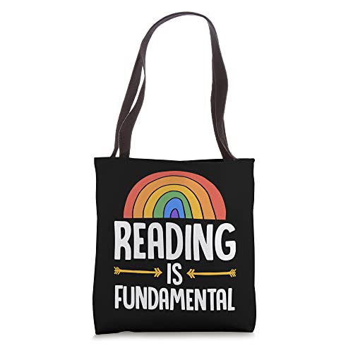 Reading Is Fundamental Rainbow Funny Fun Book Read Literary Tote Bag