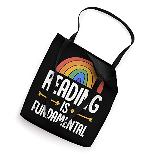 Reading Is Fundamental Rainbow Funny Fun Book Read Literary Tote Bag