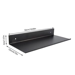 Cyrank Floating Wall Ledge Shelf, Wall Mounted Floating Shelves Bathroom Shelf with Aluminum Alloy Floating Wall Shelves for Bedroom Living Room Kitchen(50cm)