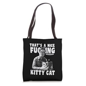 trailer park boys bubbles kitty cat graphic tote bag