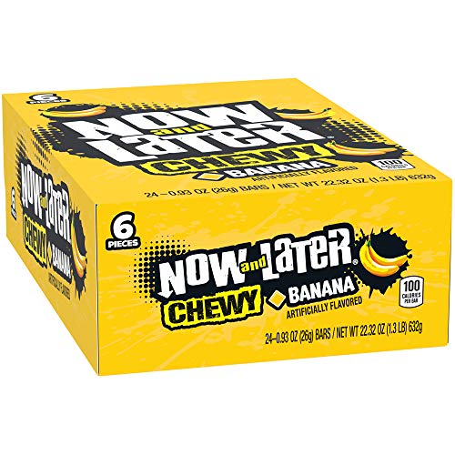 Now and Later Now & Later Soft Taffy Chewy Fruit Chews, (Pack of 24)