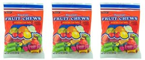 tootsie fruit chews assorted fruit rolls, 5.8 oz, pack of 3