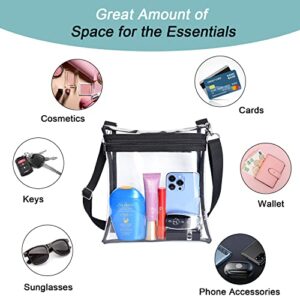 Bitjoy Clear Bag Stadium Approved Purse Transparent Bags for Women & Men - See Through TPU Messenger Handbag for Concert Sports Events & Amusement Park