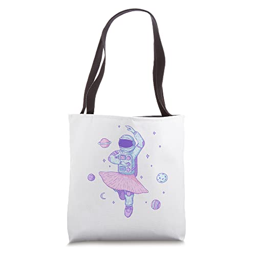 Ballerina Space Astronaut Tote Bag