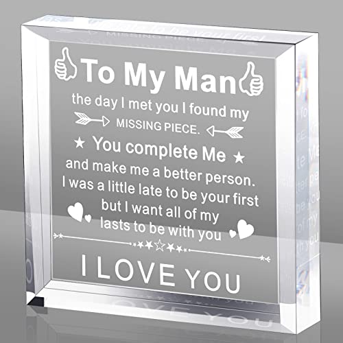 To My Man Gift for Him Valentine Gift Anniversary Birthday Gifts for Boyfriend I Love You Gift for Him Fiance Husband Keepsake for Groom Engagement Wedding Christmas Father's Day (Classic Style)