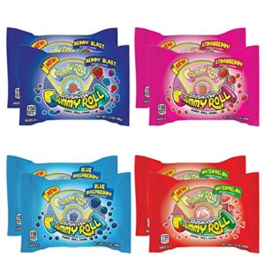 Push Pop Gummy Roll 8 Count Variety Pack - Individual Gummy Candy with Assorted Fruity Flavors, Fun Candy for Gifts