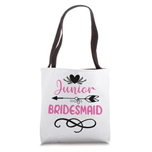 junior bridesmaid proposal wedding bridal party youth & kids tote bag