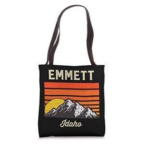 emmett idaho retro city state usa souvenir tote bag