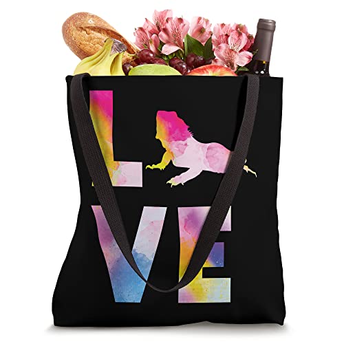 Bearded Dragon Love Watercolor Tote Bag