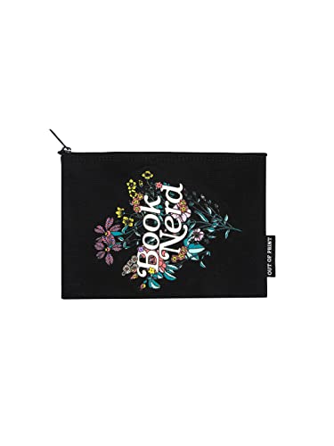 Out of Print Book Nerd Floral Pouch