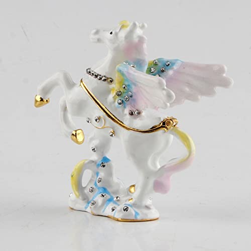 Pegasus Winged Horse Figurine Collectibles Horse Trinket Box Hinged Jewelry Boxes Unique Gift For Home Decor