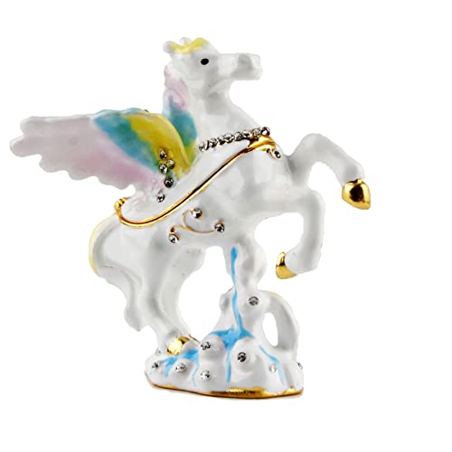 Pegasus Winged Horse Figurine Collectibles Horse Trinket Box Hinged Jewelry Boxes Unique Gift For Home Decor