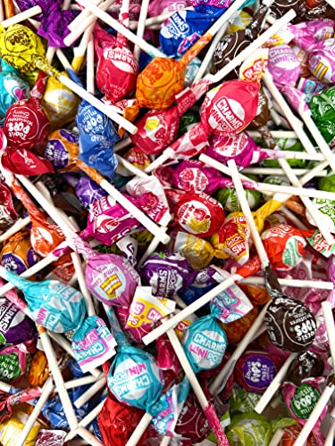 Charms and Tootsie Mini Pops 36 Flavor Mix Lollipop Suckers 3 Lbs Assorted Variety Bulk Value Pack 200+ Count In Resealable Stand Up Bag (48 Oz)