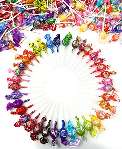 Charms and Tootsie Mini Pops 36 Flavor Mix Lollipop Suckers 3 Lbs Assorted Variety Bulk Value Pack 200+ Count In Resealable Stand Up Bag (48 Oz)