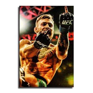 ifunew connor mcgregor middle finger canvas art poster and wall art picture print modern family bedroom decor posters 16x24inch(40x60cm)