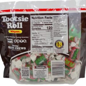 Tootsie Roll Christmas Chocolate and Vanilla Flavored Midgees, Pack of 2 12oz Bags