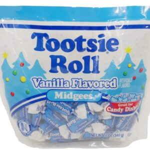 Tootsie Roll Christmas Chocolate and Vanilla Flavored Midgees, Pack of 2 12oz Bags