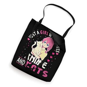 Just A Girl Who Loves Anime And Cats. Anime Stuff Anime Cat Tote Bag