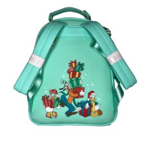 Loungefly Disney Mickey Mouse Sensational Six Christmas Light-Up Womens Double Strap Shoulder Bag Mini Backpack Purse