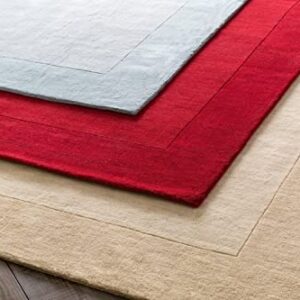 Mark&Day Area Rugs, 3x5 Reims Solid and Border Burnt Orange Area Rug Orange Carpet for Living Room, Bedroom or Kitchen (3'3" x 5'3")