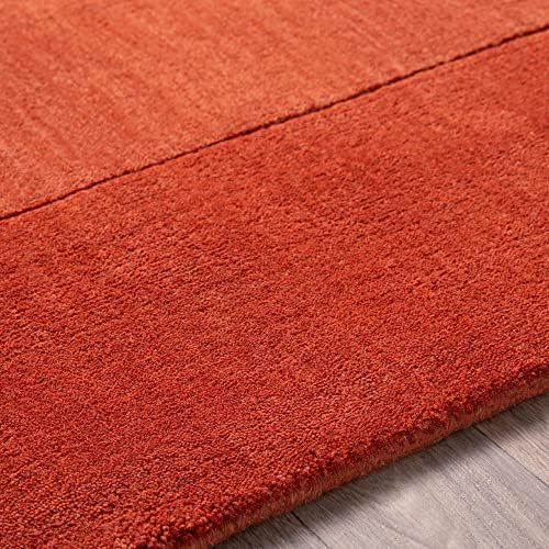 Mark&Day Area Rugs, 3x5 Reims Solid and Border Burnt Orange Area Rug Orange Carpet for Living Room, Bedroom or Kitchen (3'3" x 5'3")