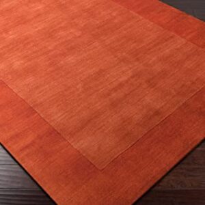 Mark&Day Area Rugs, 3x5 Reims Solid and Border Burnt Orange Area Rug Orange Carpet for Living Room, Bedroom or Kitchen (3'3" x 5'3")