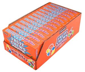 fruit chews mini bites candy coated chews movie theater box, 3.5 oz (case of 12)