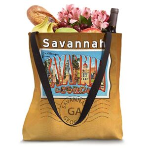 Savannah Georgia GA Large Letter Postcard Postmarked Tote Bag