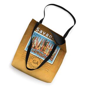 Savannah Georgia GA Large Letter Postcard Postmarked Tote Bag